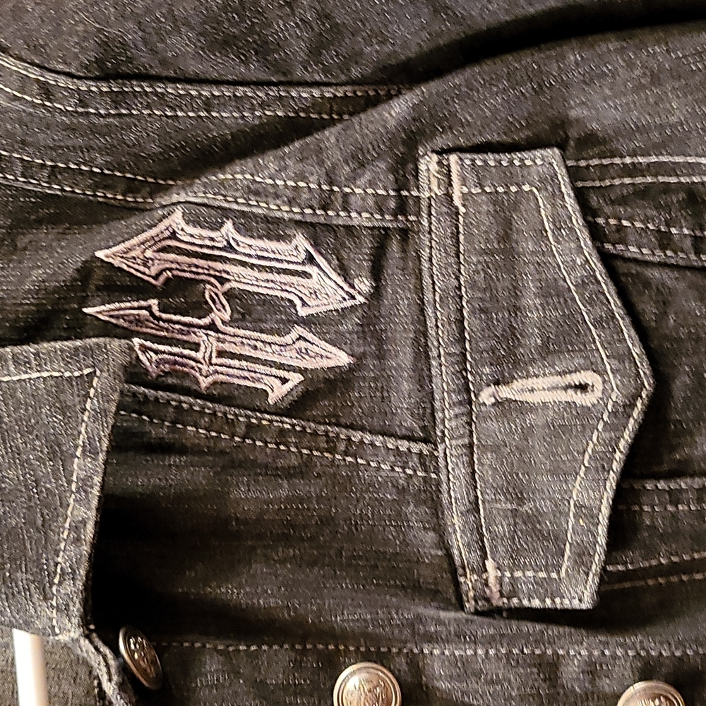 Harley Davidson Black Denium Jean Jacket - Gem